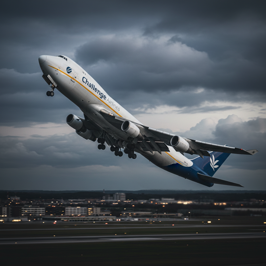 Near Miss Over Liege: Challenge Airlines Boeing 747 Landing Gear Scare ...