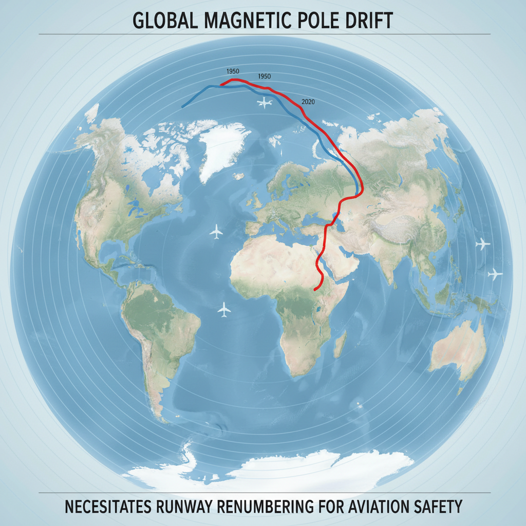 How Earth’s Shifting Magnetic Field Drives Constant Runway Renumbering ...
