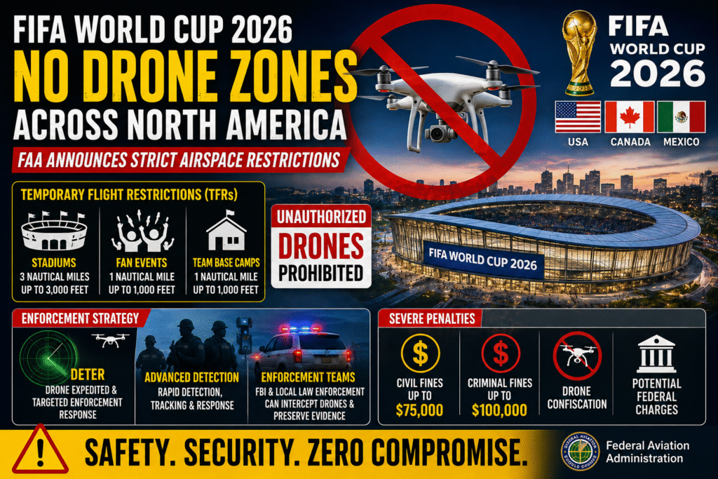 FIFA World Cup 2026 Creates Massive No-Drone Zones Across North America ...